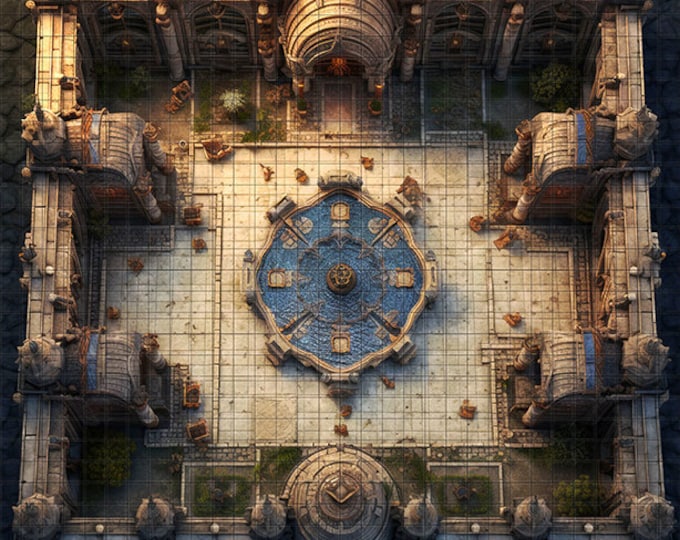 Elven Courtyard Battle Map, Dnd Battle Map, D&D, Battlemap, Dungeons ...
