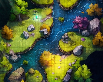 Feywild River Battle Map, Dnd Battle Map, D&D, Battlemap, Dungeons and ...