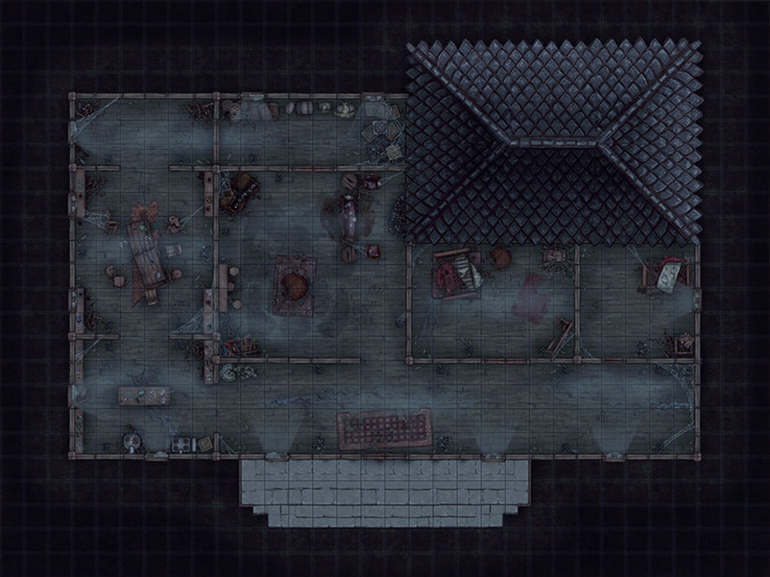 Haunted House Battle Map, Dnd Battle Map, D&D, Battlemap, Dungeons and ...