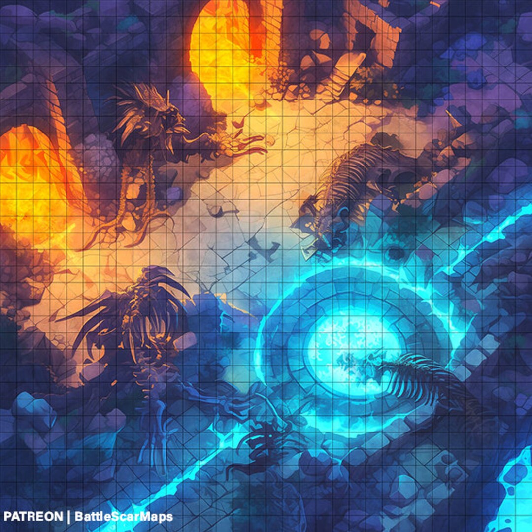 Beneath the Temple Battle Map, Dnd Battle Map, D&D, Battlemap, Dungeons ...