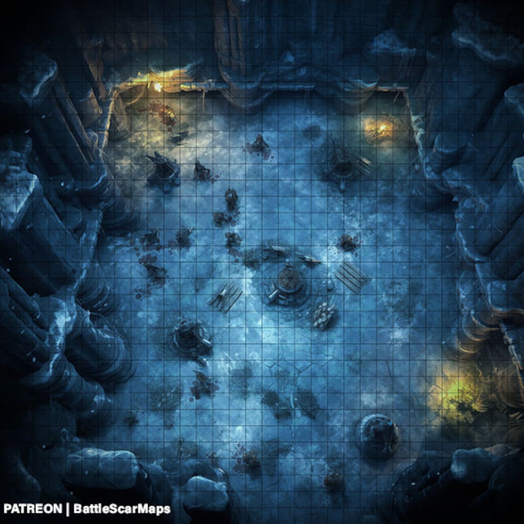 Frozen Cavern Battle Map, Dnd Battle Map, D&D, Battlemap, Dungeons and ... Frozen Cavern Battle Map, Dnd Battle Map, D&D, Battlemap, Dungeons and ...