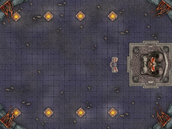 Hall Of Fallen Angel Altar Room Dungeon Tiles Tabletop Rpg Maps