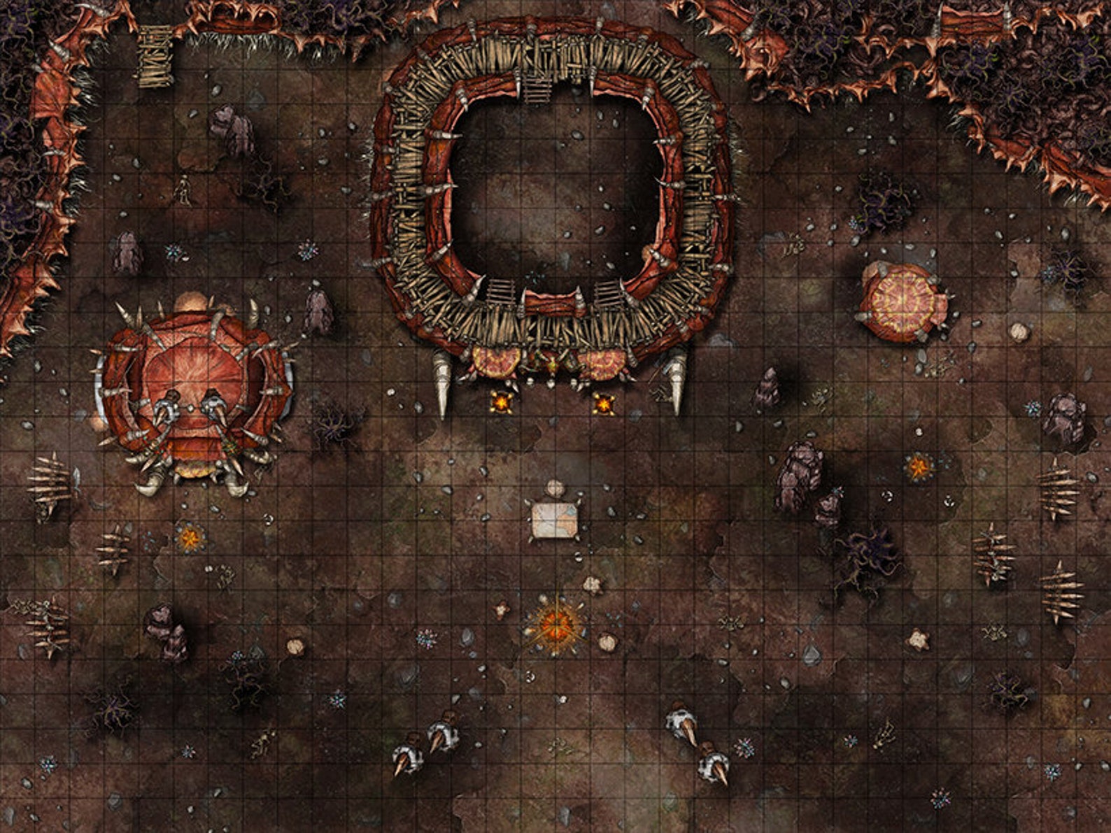 Orc Village Battle Map, Dnd Battle Map, D&D, Battlemap, Dungeons and ...