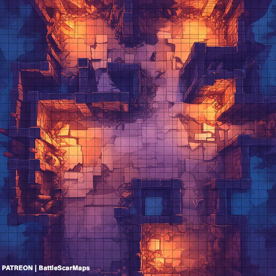 City Alleyway 2 Battle Map, Dnd Battle Map, D&D, Battlemap, Dungeons ...