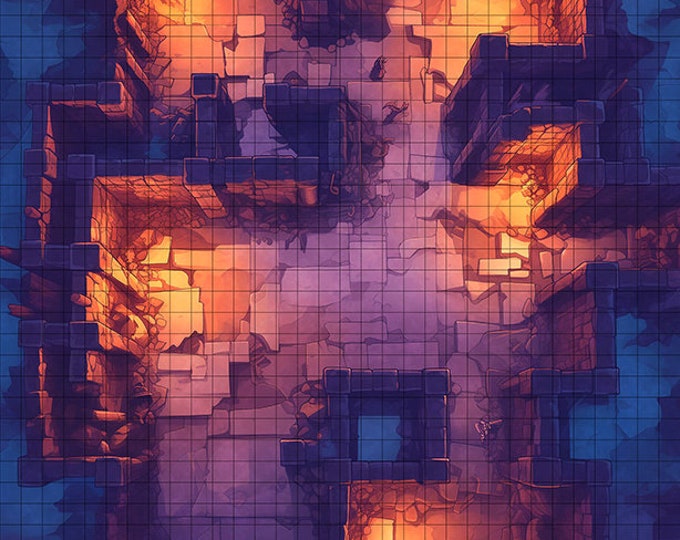 City Alleyway 2 Battle Map, Dnd Battle Map, D&D, Battlemap, Dungeons ...