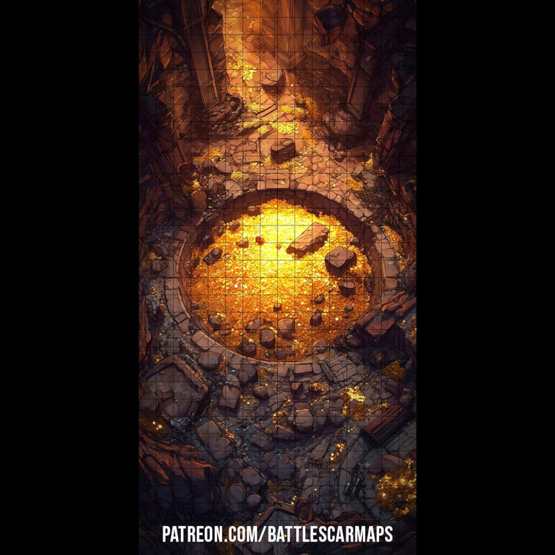 Dragon's Treasure Battle Map, Dnd Battle Map, D&D, Battlemap, Dungeons ...