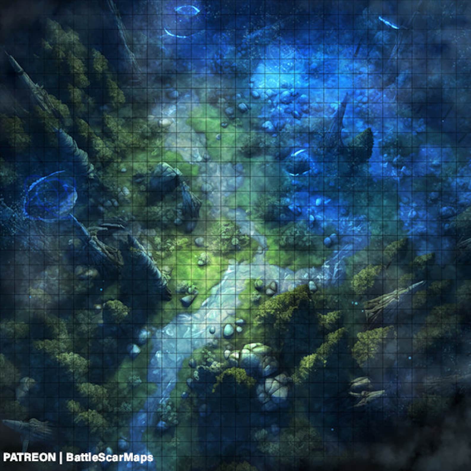 Spirit Forest Battle Map, Dnd Battle Map, D&D, Battlemap, Dungeons and ...