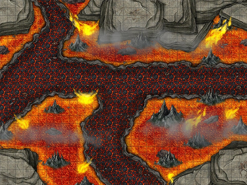 Hell's Fire Road Battle Map Dnd Battle Map D&D - Etsy Sweden