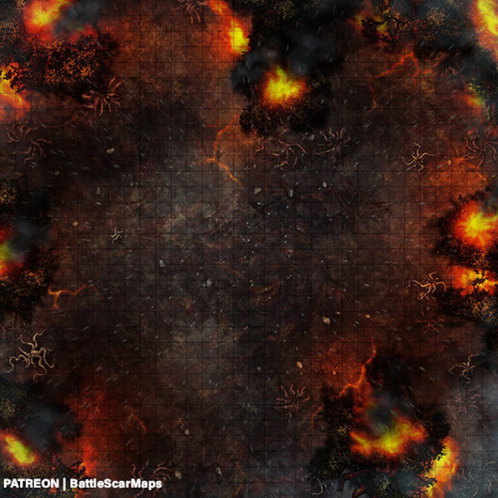 Unearthed Hell Battle Map, Dnd Battle Map, D&D, Battlemap, Dungeons and ...