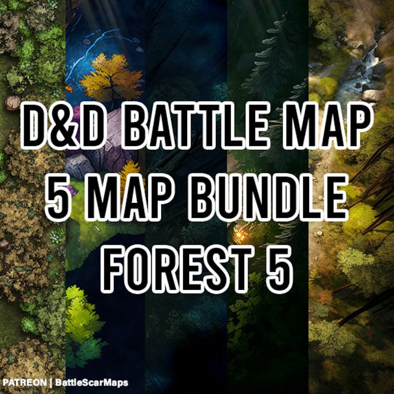 Forest Bundle 5 Battle Map, Dnd Battle Map, D&D, Battlemap, Dungeons ...