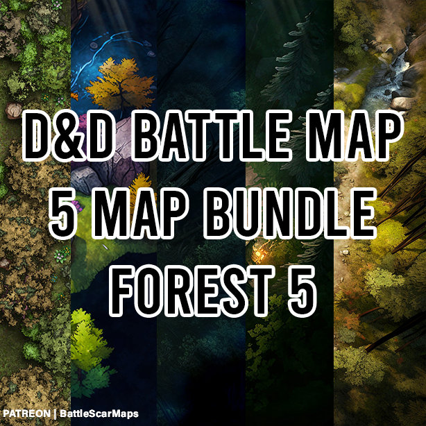 Forest Bundle 5 Battle Map, Dnd Battle Map, D&D, Battlemap, Dungeons ...