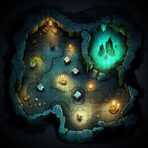 Cave 2 Bundle Battle Map, Dnd Battle Map, D&D, Battlemap, Dungeons and ...
