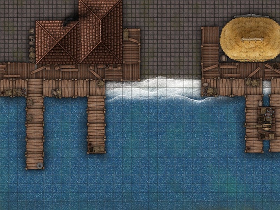 Fantasy Port City Map