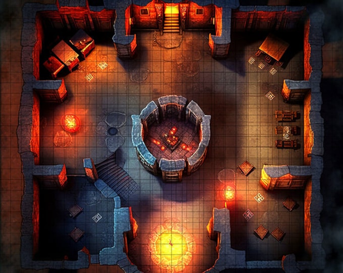 Crypt Library Battle Map, Dnd Battle Map, D&D, Battlemap, Dungeons and ...