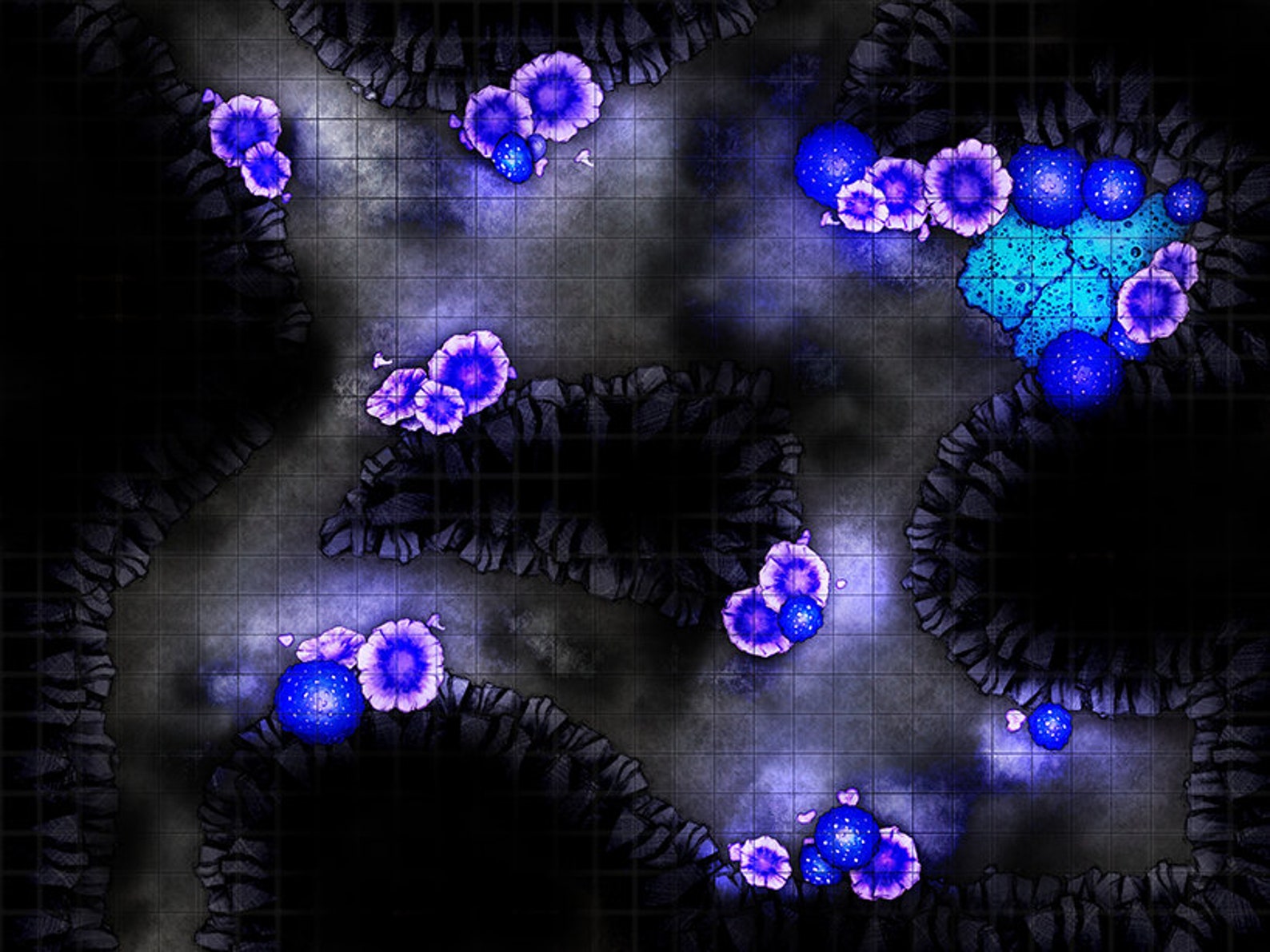 Underdark Battle Map, Dnd Battle Map, D&D, Battlemap, Dungeons and Dragons, 5e, Roll20, Fantasy ...