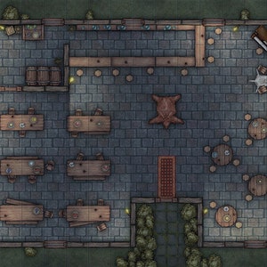 Tavern Battle Map, Dnd Battle Map, D&D, Battlemap, Dungeons and Dragons ...