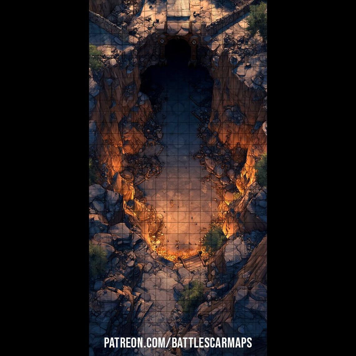 Cavern Mouth Battle Map, Dnd Battle Map, D&D, Battlemap, Dungeons and ...