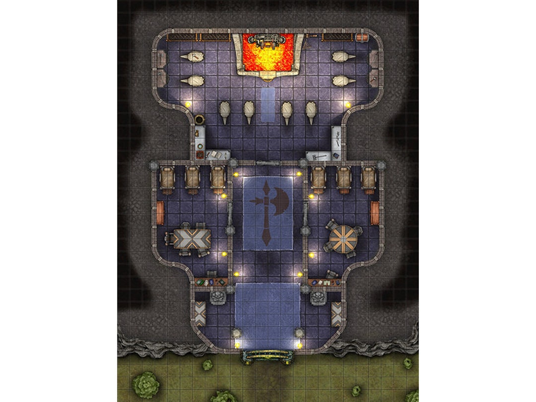 Mountain Forge Battle Map, Dnd Battle Map, D&D, Battlemap, Dungeons and ...