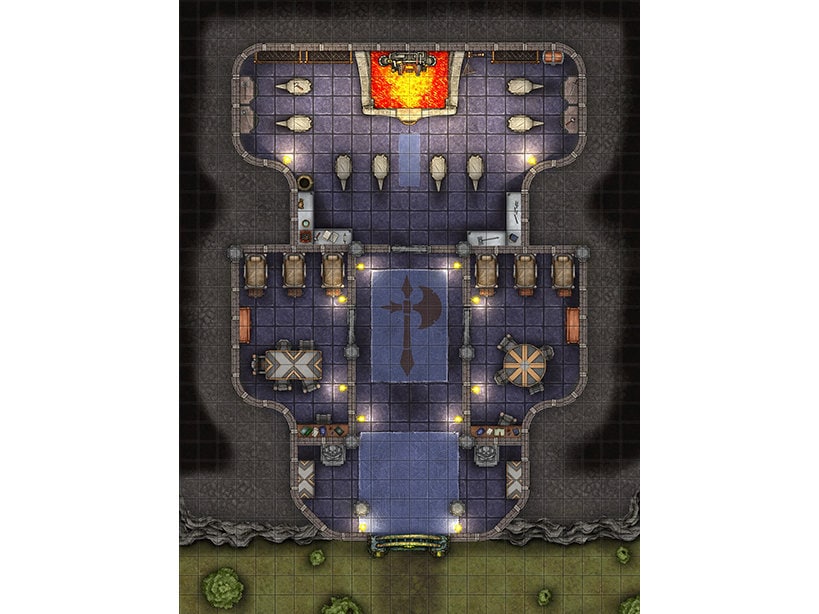 Mountain Forge Battle Map, Dnd Battle Map, D&D, Battlemap, Dungeons and ...