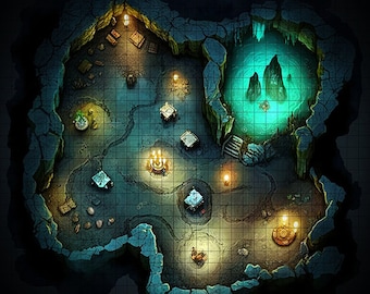 Mine Entrance Battle Map, Dnd Battle Map, D&D, Battlemap, Dungeons and ...