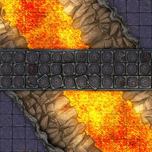 Lava Bridge Battle Map Dnd Battle Map D&D Battlemap - Etsy Hong Kong
