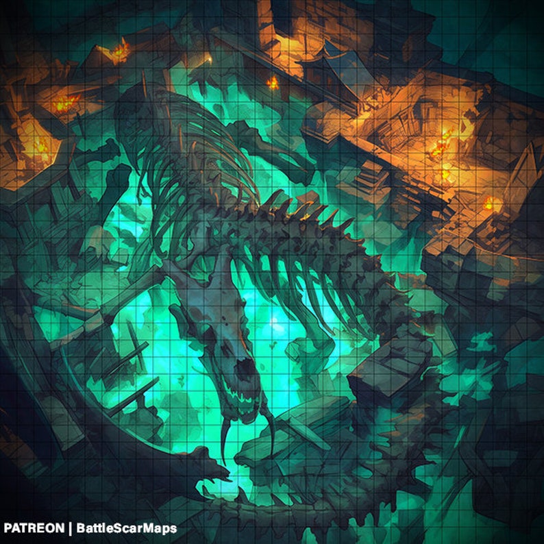 Bone Bridge Battle Map, Dnd Battle Map, D&D, Battlemap, Dungeons and ...