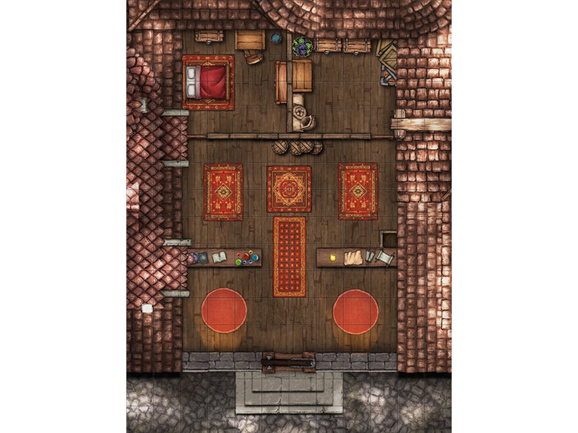 The Shop Battle Map, Dnd Battle Map, D&D, Battlemap, Dungeons and ...
