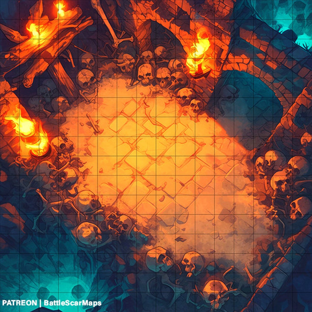Tomb of Giants Battle Map, Dnd Battle Map, D&D, Battlemap, Dungeons and ...