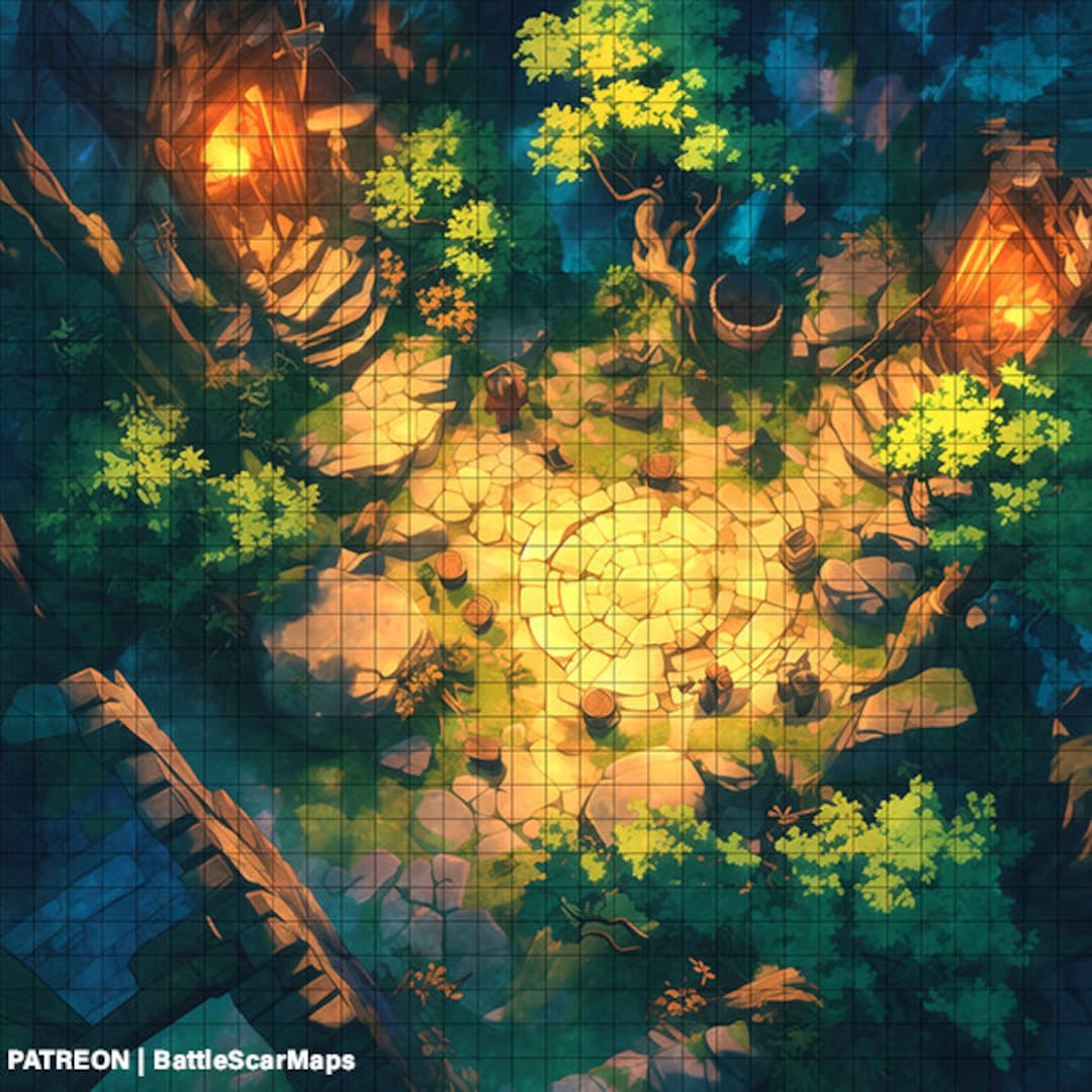 Elven Alcove Battle Map, Dnd Battle Map, D&D, Battlemap, Dungeons and ...