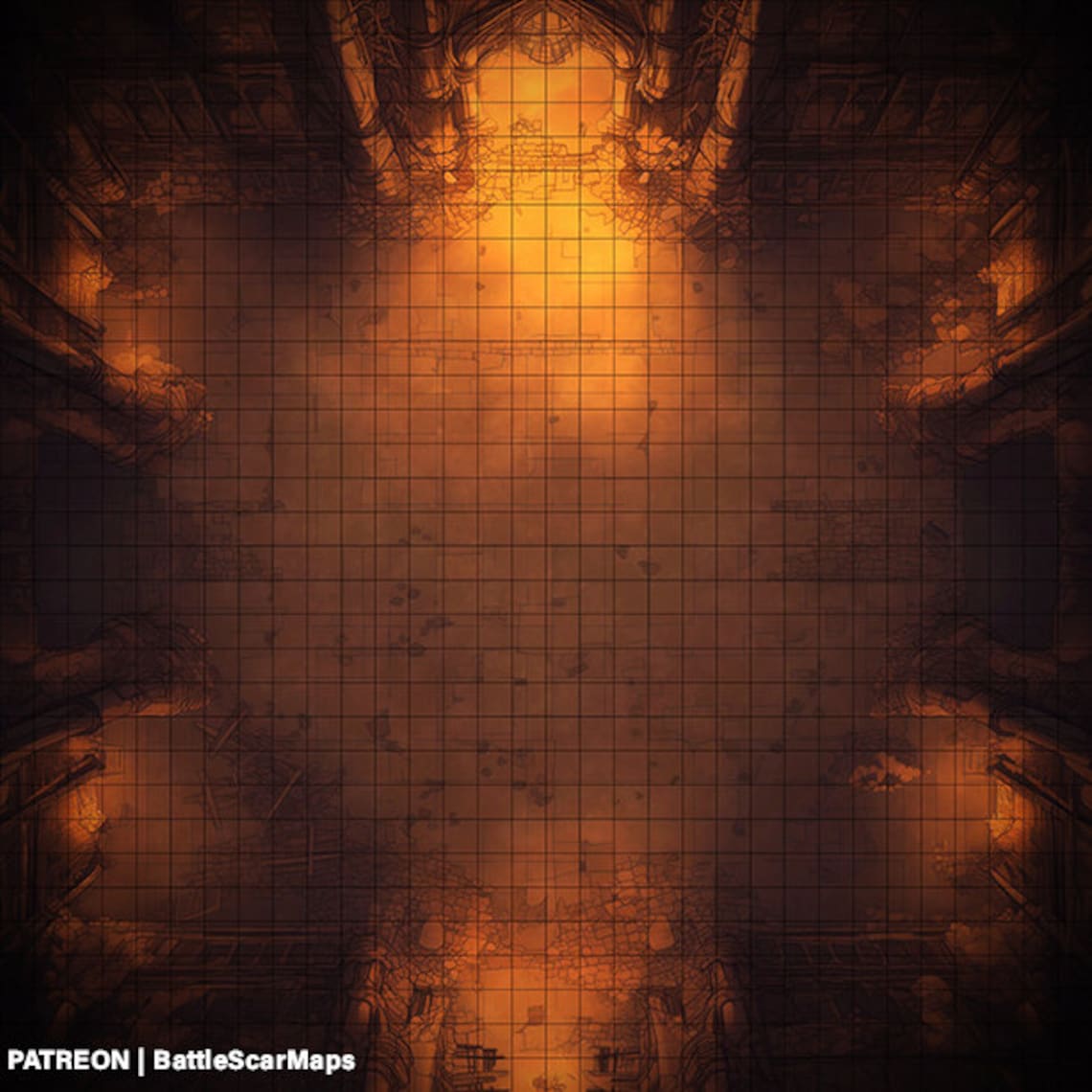 Mapa de batalla de catacumbas, Mapa de batalla DnD, D&D, Mapa de ...