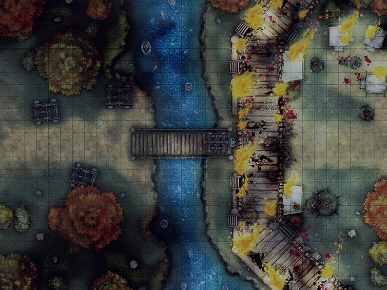 Military Checkpoint Battlemap, Dnd Battle Map, D&D, Battlemap, Dungeons ...