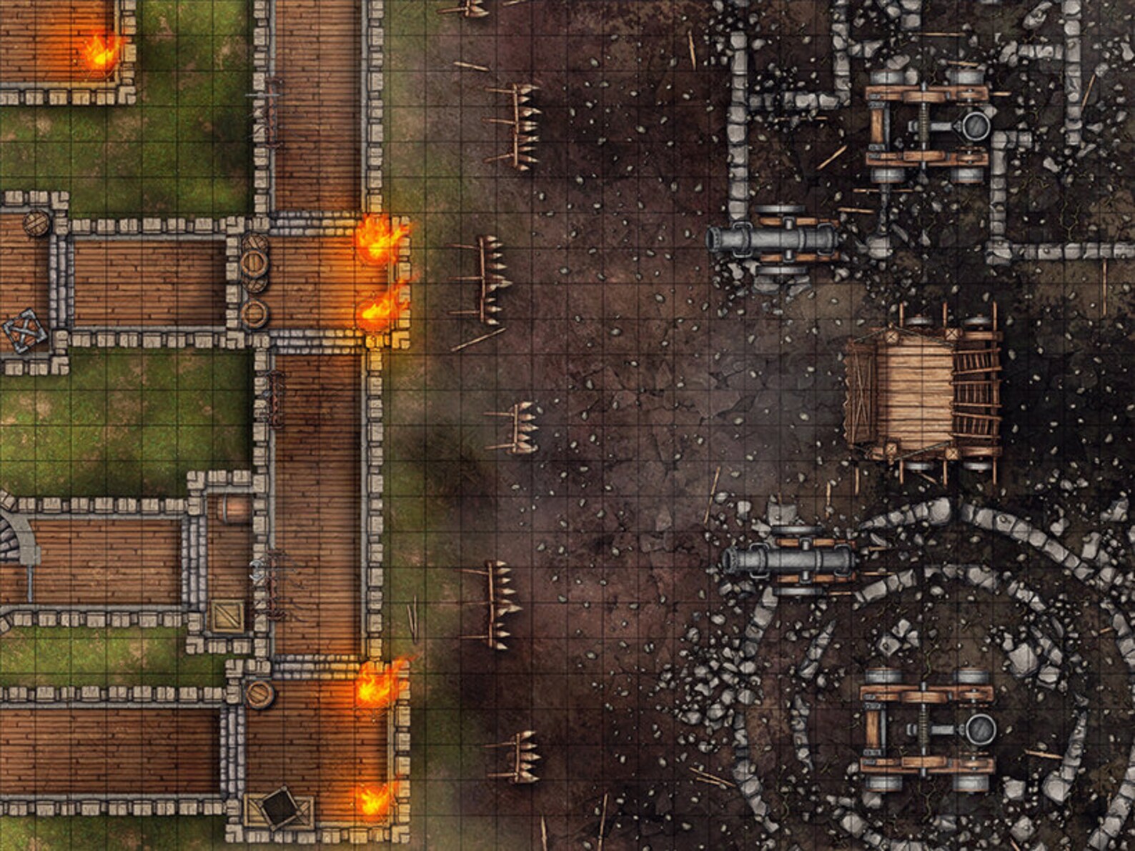 Castle Siege Battle Map Dnd Battle Map D&D Battlemap - Etsy Israel