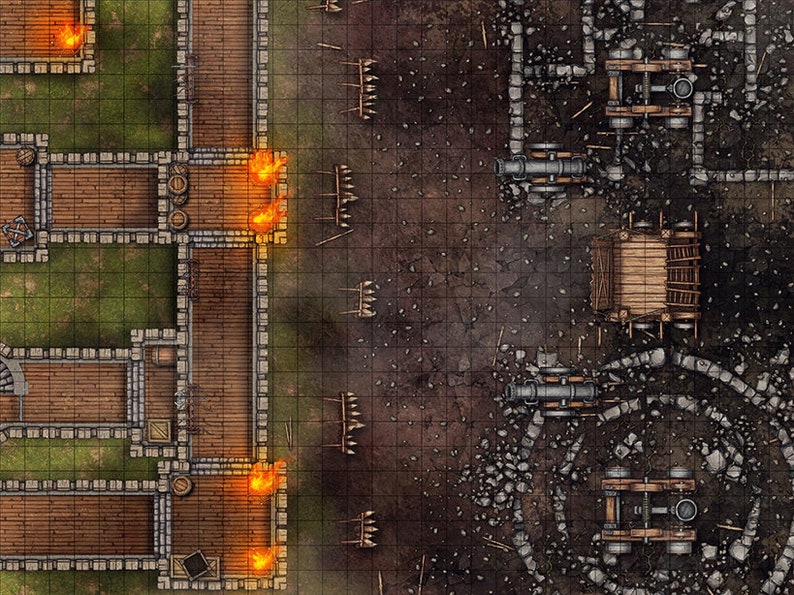 Castle Siege Battle Map DnD Battle Map D&D Battlemap - Etsy Nederland