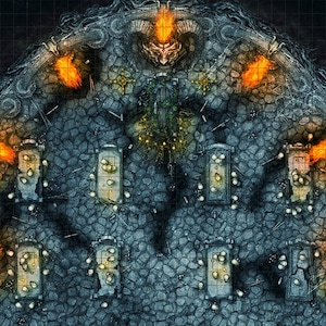 The Crypts Boss Battle Map, Dnd Battle Map, D&D, Battlemap, Dungeons ...