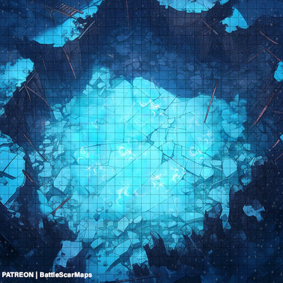 Mystical Ice Battle Map, Dnd Battle Map, D&D, Battlemap, Dungeons and ...