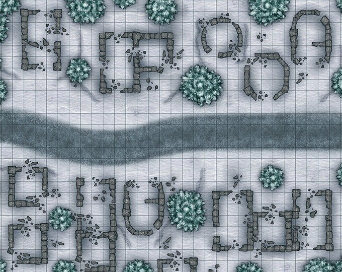 Snow Ruins Battle Map Dnd Battle Map D&D Battlemap - Etsy Singapore