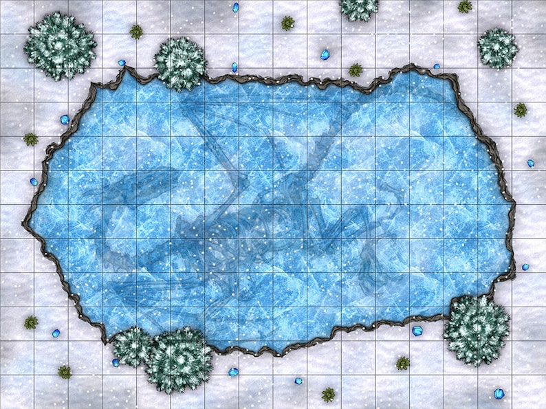 Frozen Grave Battle Map, DnD Battle Map, D&D, Battlemap, Donjons et ...