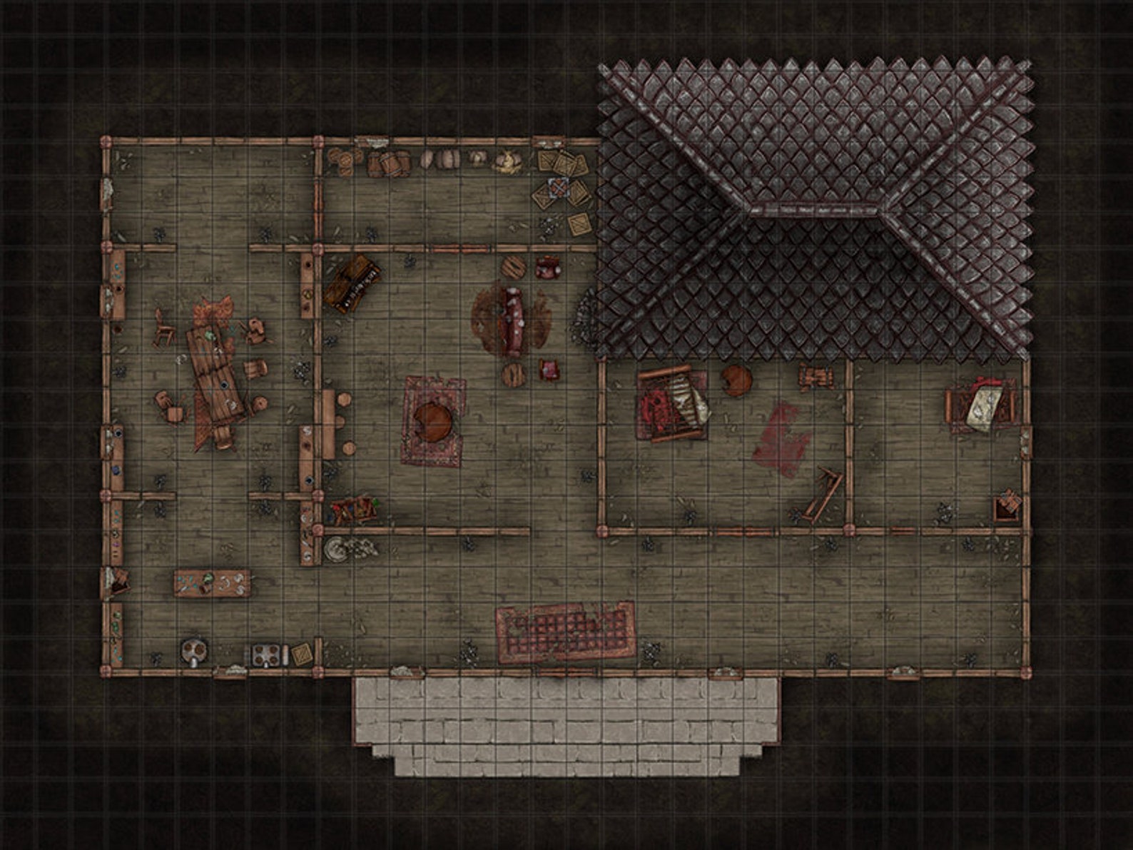 Haunted House Battle Map, Dnd Battle Map, D&D, Battlemap, Dungeons and ...