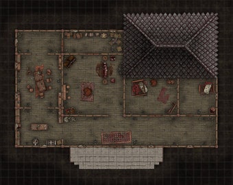 Dnd Battle Map Mansion - Etsy