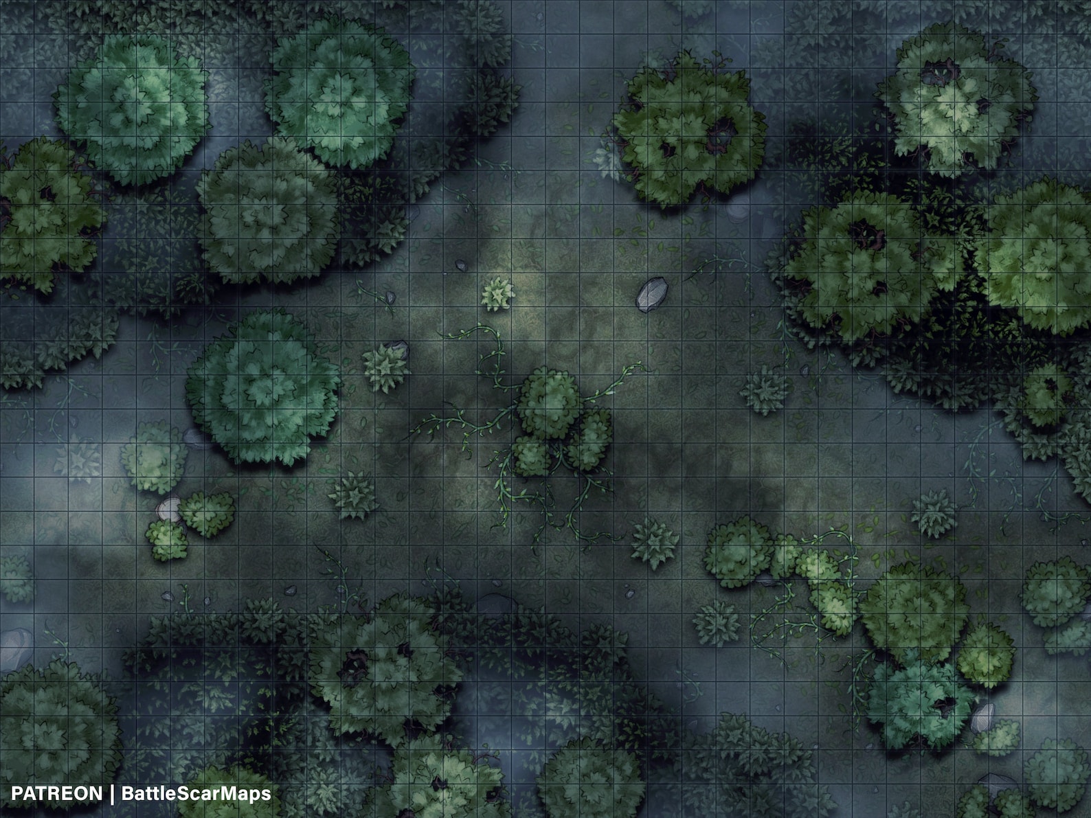 Forest Clearing Battle Map, Dnd Battle Map, D&D, Battlemap, Dungeons ...