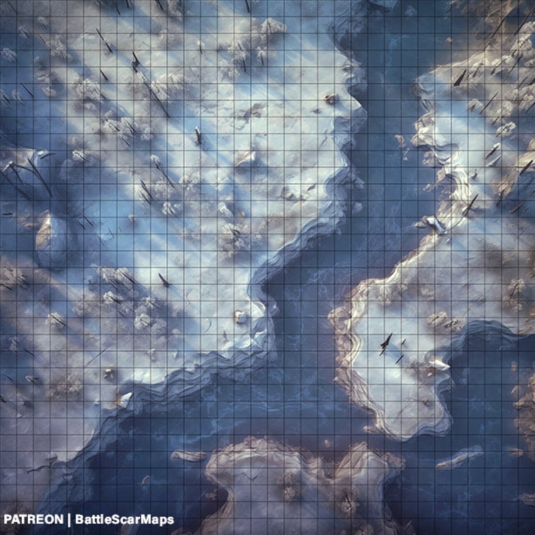 Frozen Creek Battle Map, Dnd Battle Map, D&D, Battlemap, Dungeons and ...