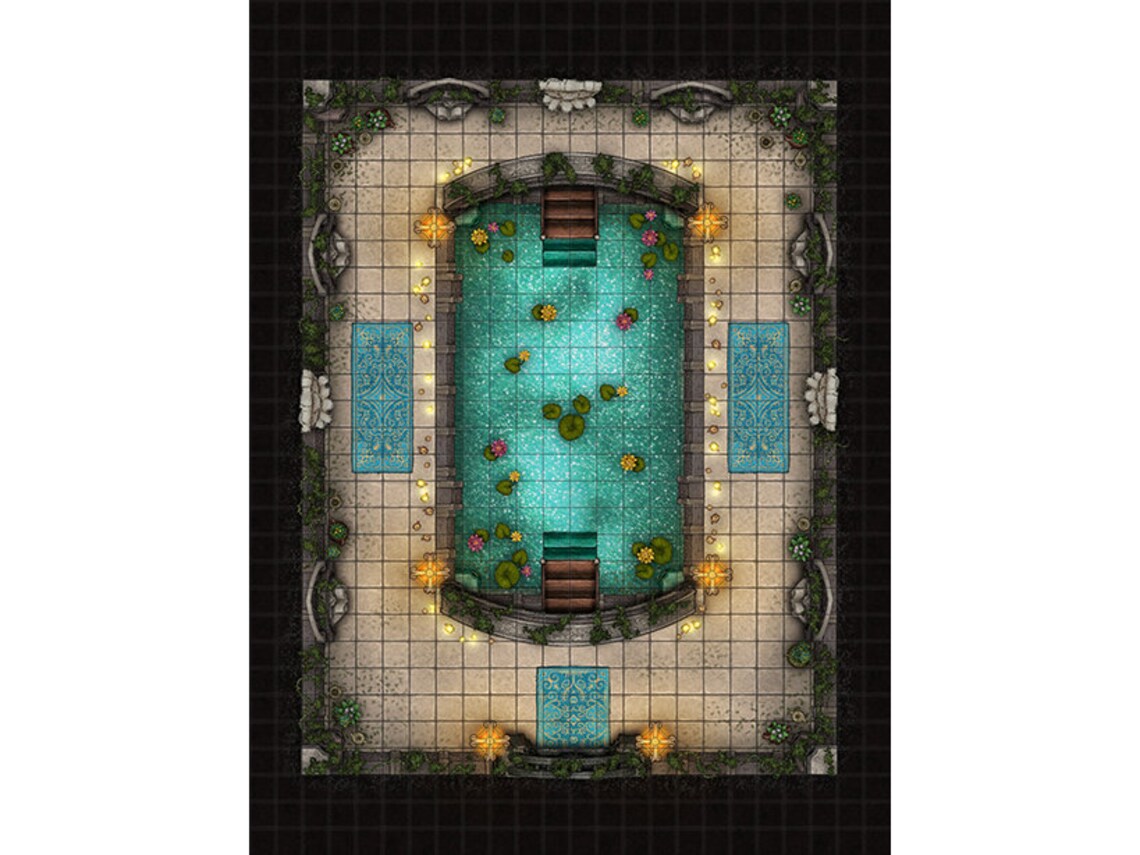Bath House Battle Map Dnd Battle Map D&D Battlemap - Etsy Bath House Battle Map Dnd Battle Map D&D Battlemap - Etsy