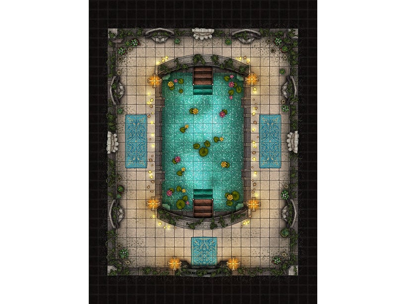 Bath House Battle Map DnD Battle Map D&D Battlemap Donjons - Etsy Canada