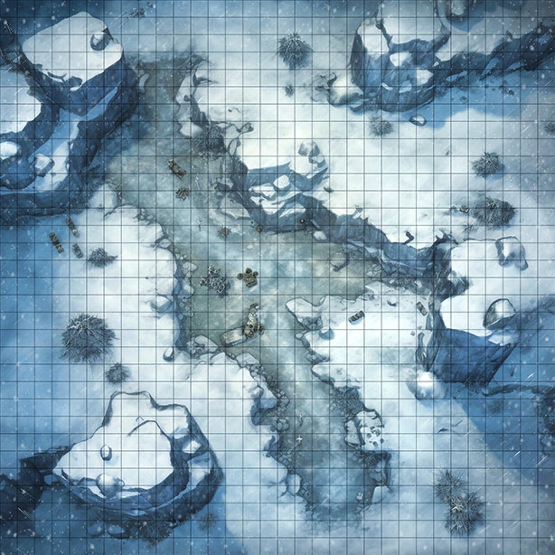 Frozen River Battle Map, Dnd Battle Map, D&D, Battlemap, Dungeons and ... Frozen River Battle Map, Dnd Battle Map, D&D, Battlemap, Dungeons and ...