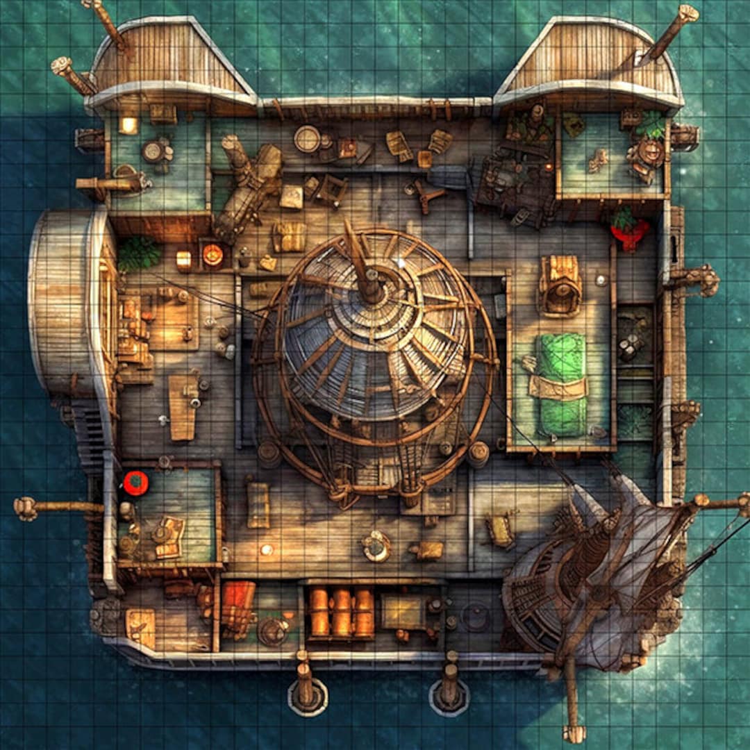 Port Rig 2 Battle Map, Dnd Battle Map, D&D, Battlemap, Dungeons and ...