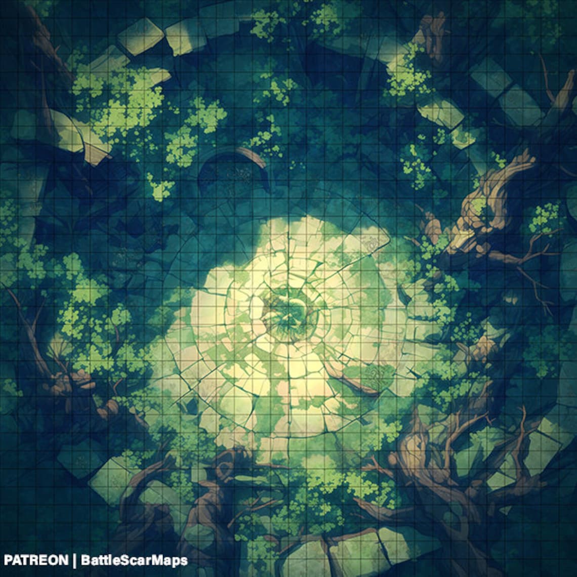 Mapa de batalla de Forest Pit, Mapa de batalla DnD, D&D, Mapa de ...
