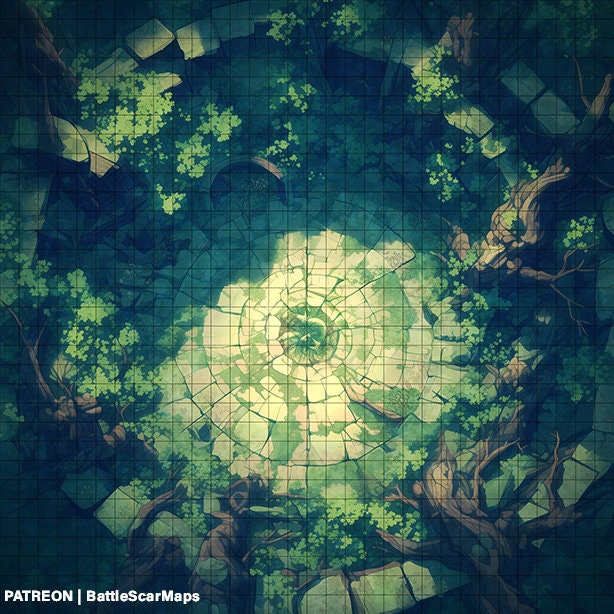 Mapa de Batalha de Forest Pit, Mapa de Batalha DnD, D&D, Mapa de ...