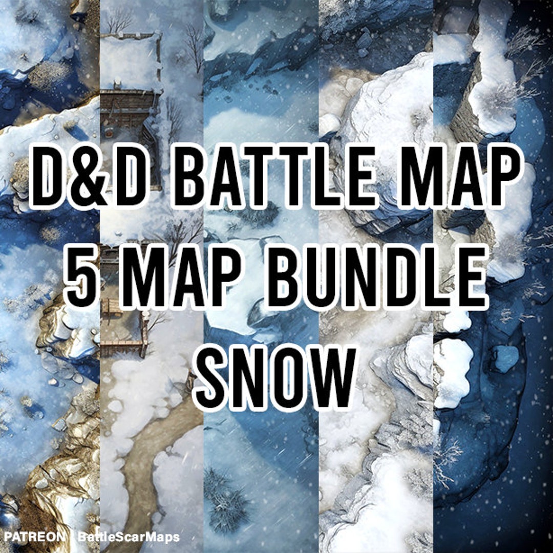 Winter Snow Bundle Battle Map, Dnd Battle Map, D&D, Battlemap, Dungeons ...