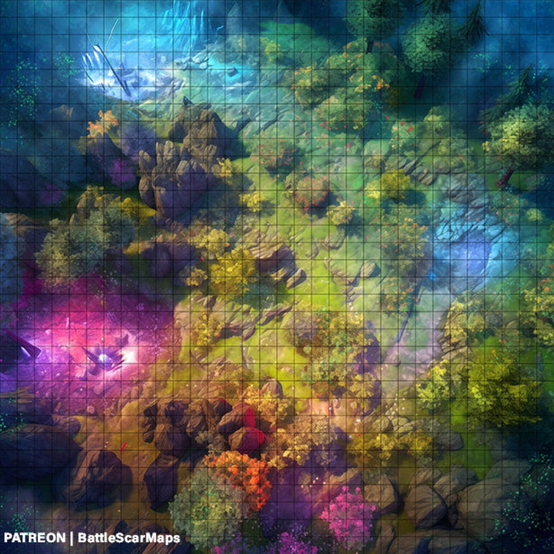 Feywild Magic Battle Map, Dnd Battle Map, D&D, Battlemap, Dungeons and ...