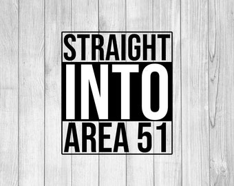 Area 51 Controlled Vehicle Permit Decal Car STICKER Access Area 51 ...